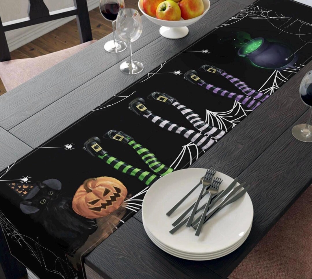 Halloween Witch Table Runner, Hocus Pocus Halloween Table Runner ...
