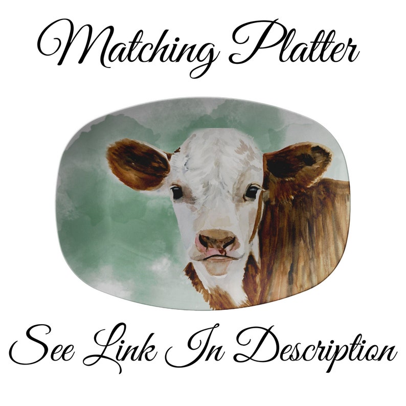 Farmhouse Cow Dinner Plate Farm Cow Dinner Plate Set - Etsy