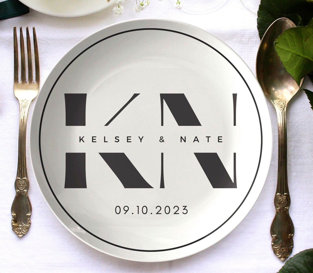 Personalized Wedding Plate | Bride & Groom Dinner Plate | Wedding ...