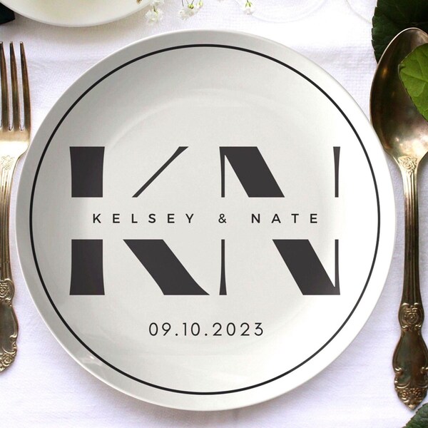 Monogrammed Plate - Etsy