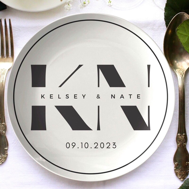 Monogrammed Plate - Etsy