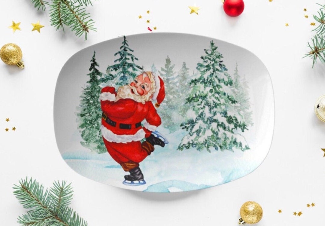 Christmas Santa Serving Platter - Santa Claus Food Tray, Holiday ...