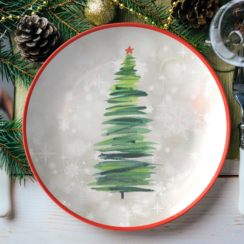 Christmas Tree Plate - Etsy