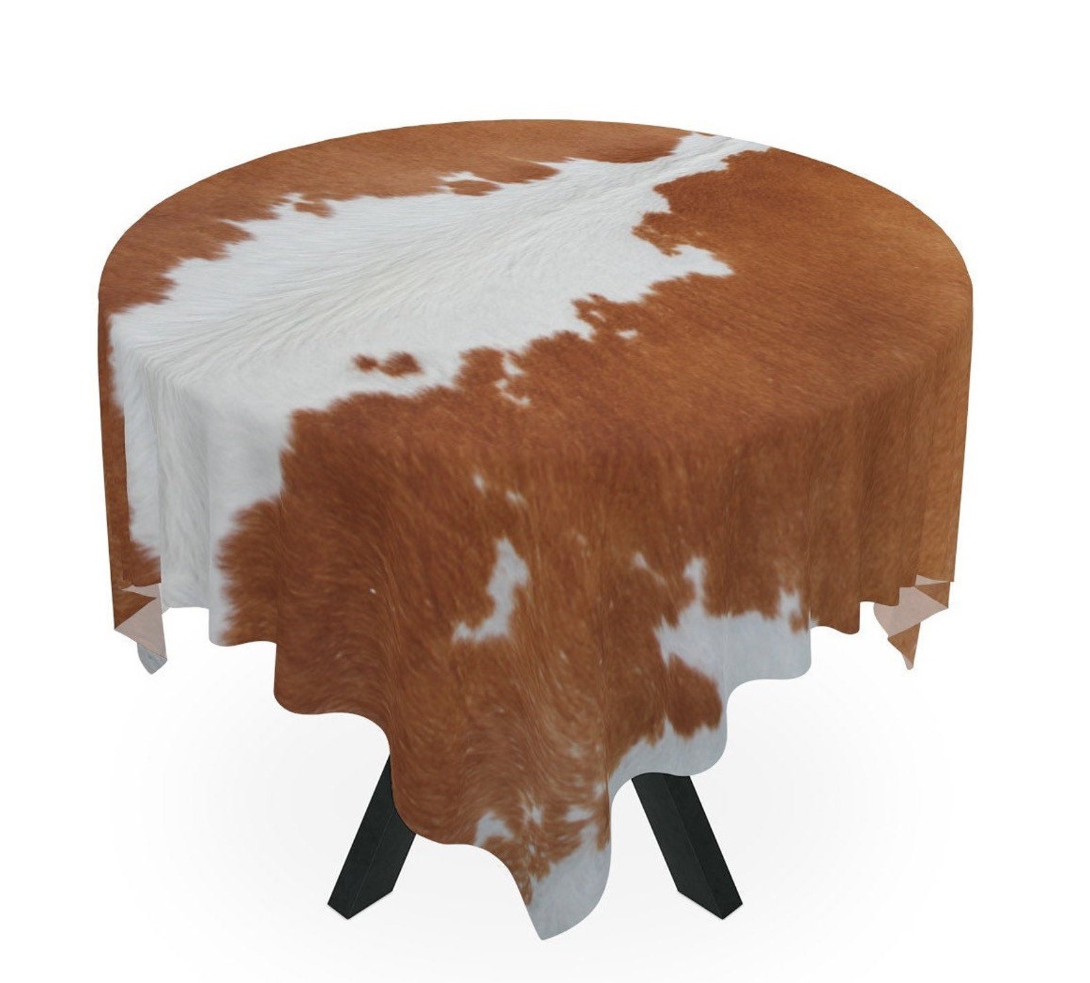Faux Cowhide Tablecloth Cow Print Table Cloth Western - Etsy