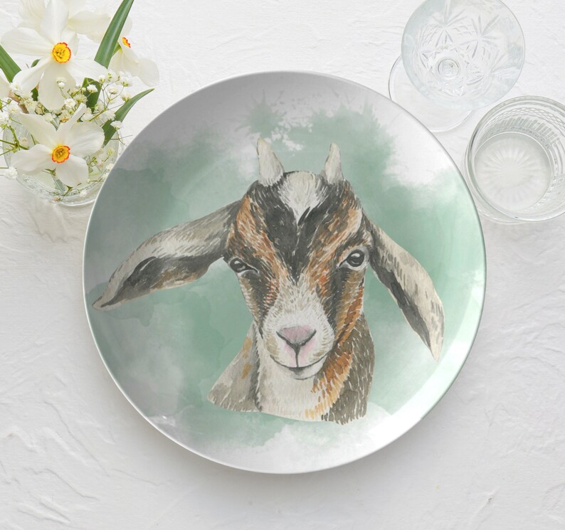 Farmhouse Goat Plate Farm Animals Plate Country Farm Plate - Etsy
