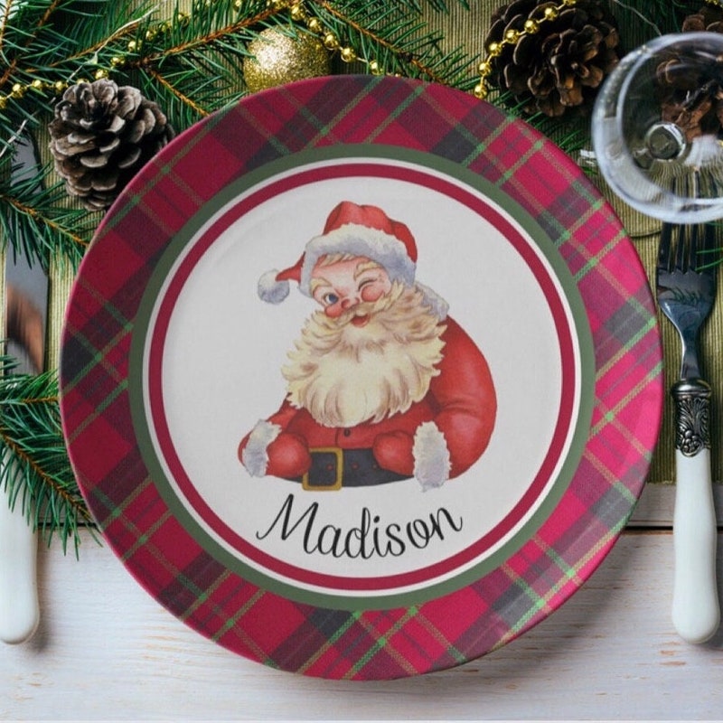 Santa Claus Plate - Etsy