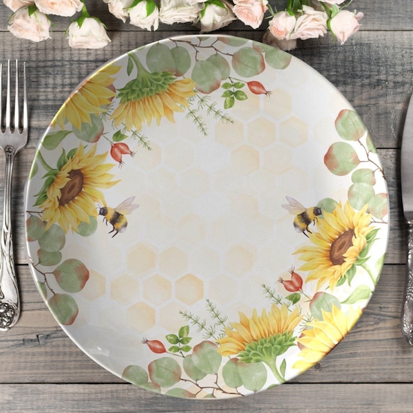 Sunflower Plate - Etsy
