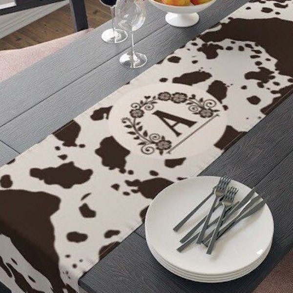 Cow Print Table Runner - Etsy