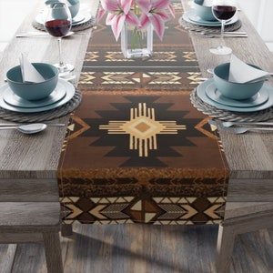Southwestern Table Runner | Aztec Tribal Indian Table Runner | Boho ...