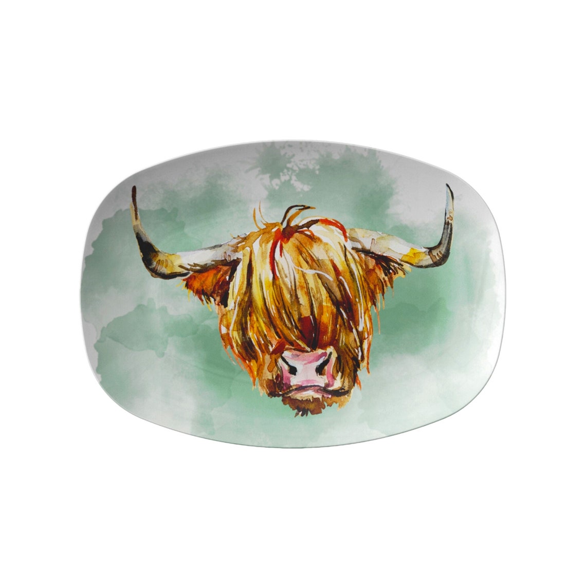 Farmhouse Highland Cow Platter Farm Cow Serving Platter - Etsy
