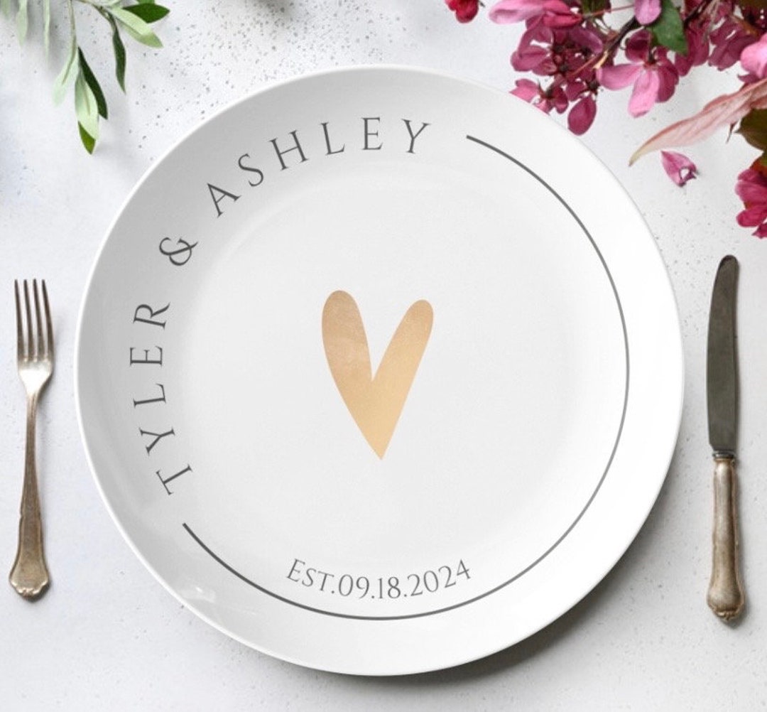 Personalized Wedding Plate, Mr and Mrs Plate Set, Bride & Groom Plate ...