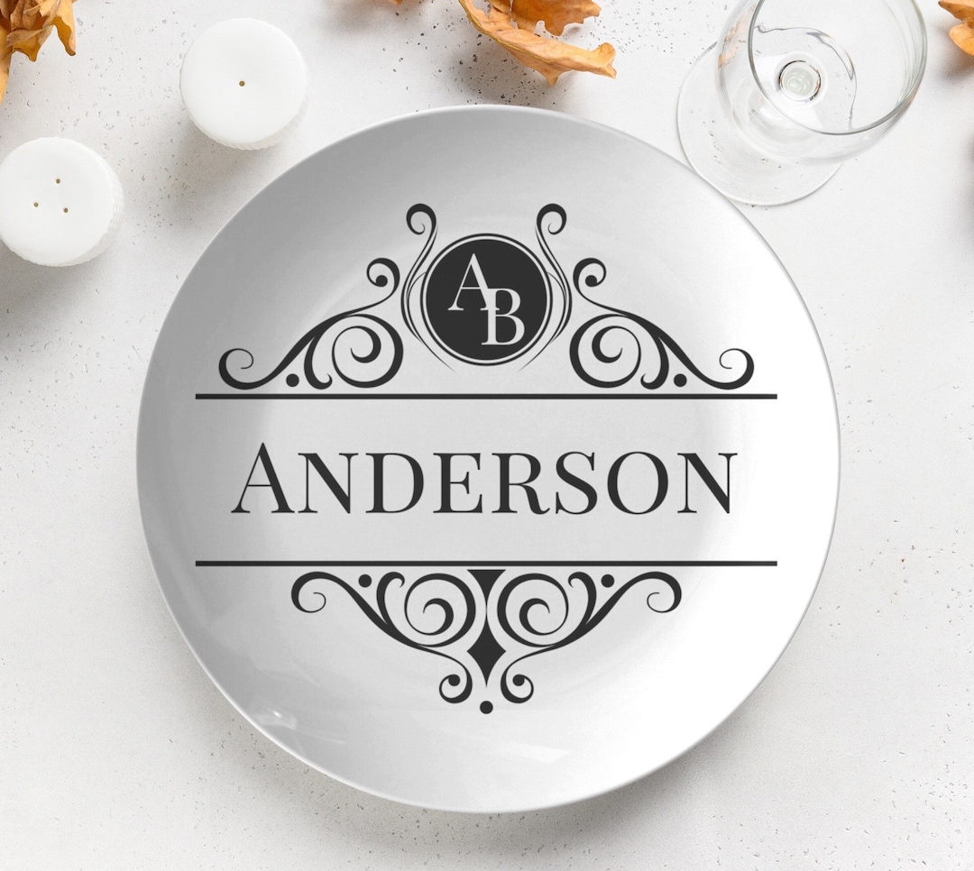 Personalized Dinner Plate, Mr & Mrs Wedding Plate, Bride and Groom ...