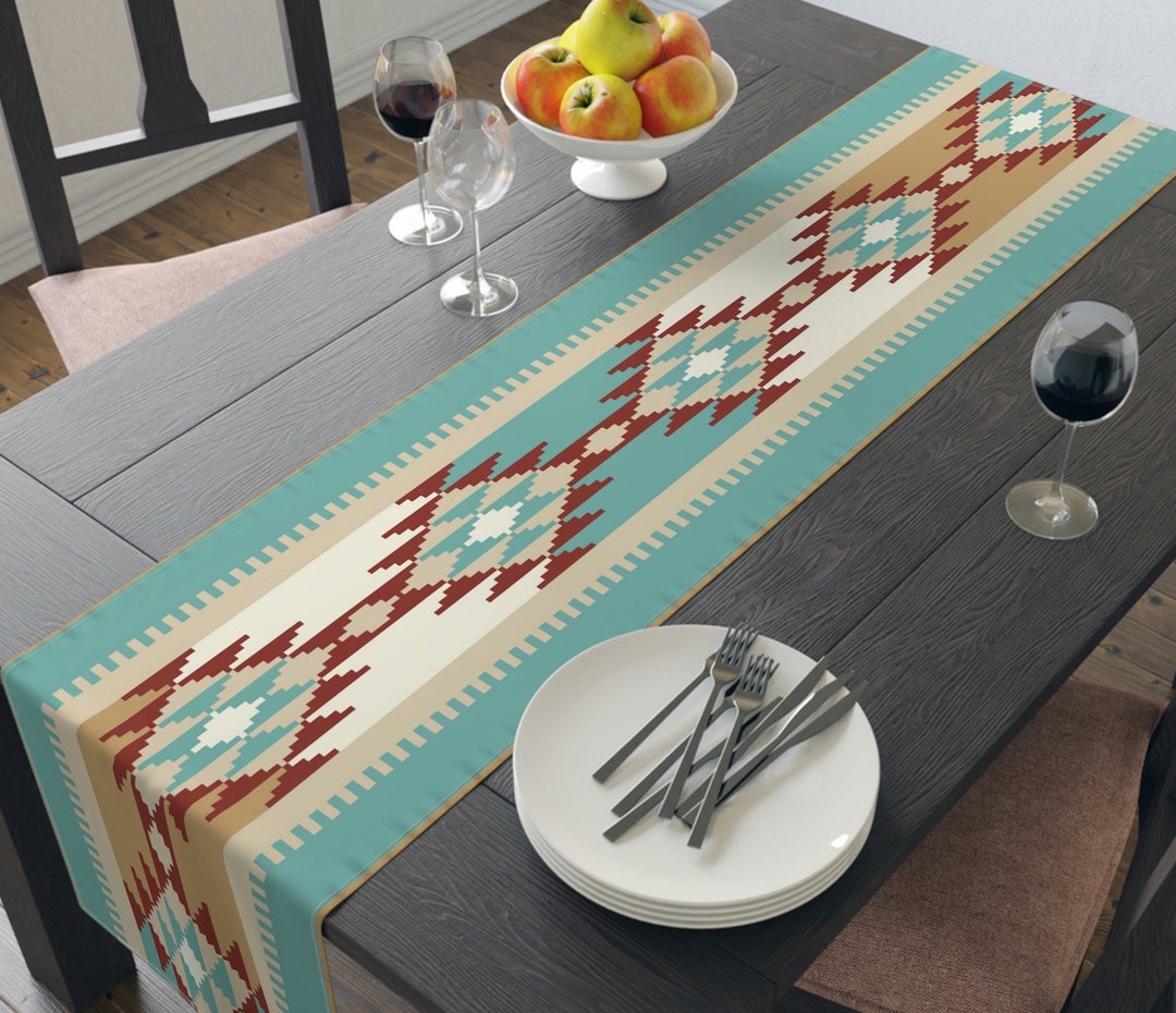 Southwestern Table Runner Boho Western Table Runner Tribal - Etsy