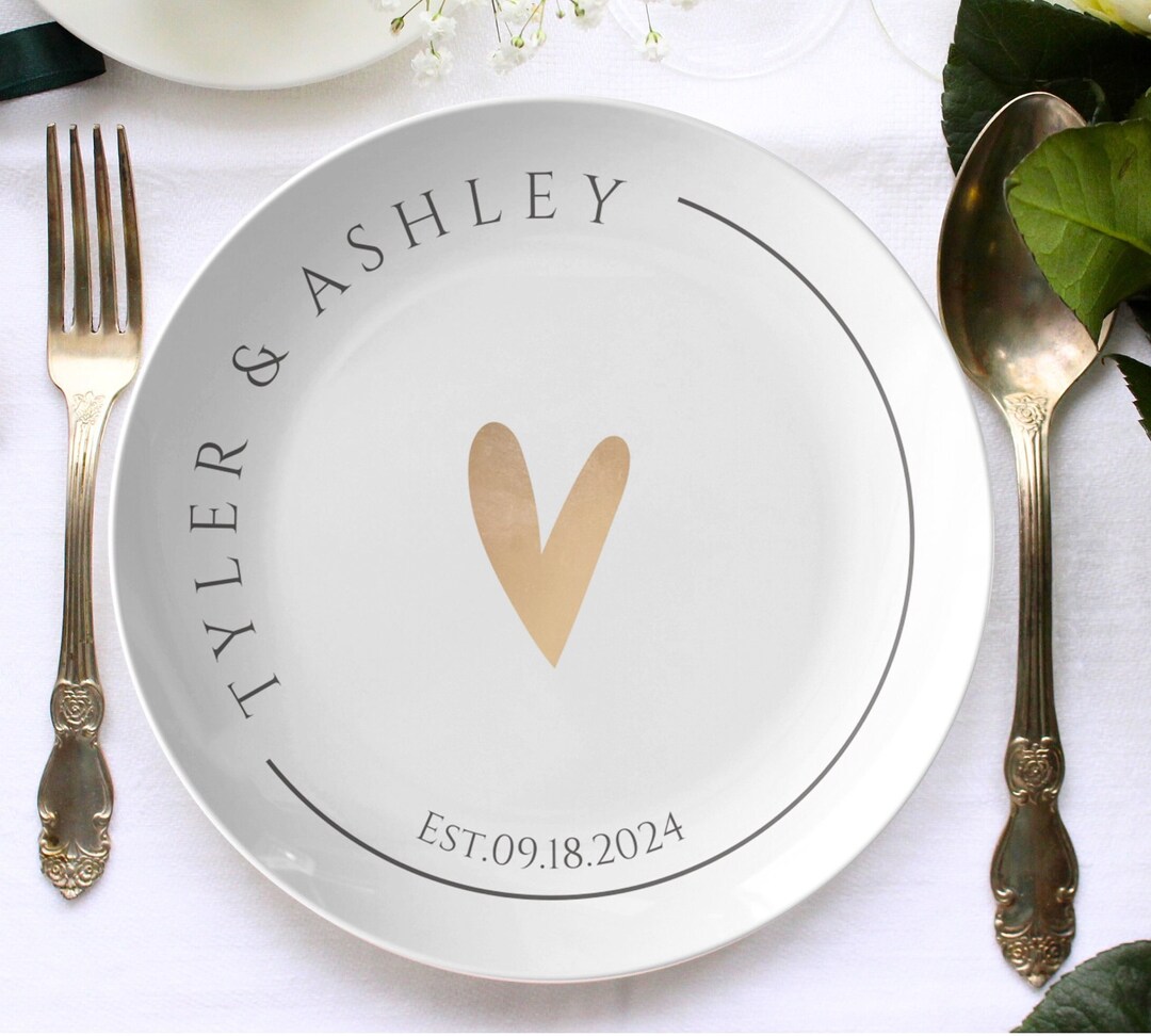 Personalized Wedding Plate, Mr and Mrs Plate Set, Bride & Groom Plate ...