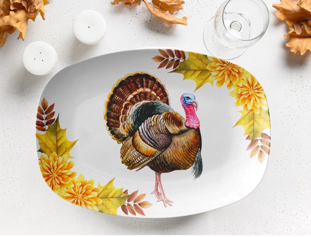 Thanksgiving Turkey Serving Platter | Thanksgiving Serving Plate | Fall ...