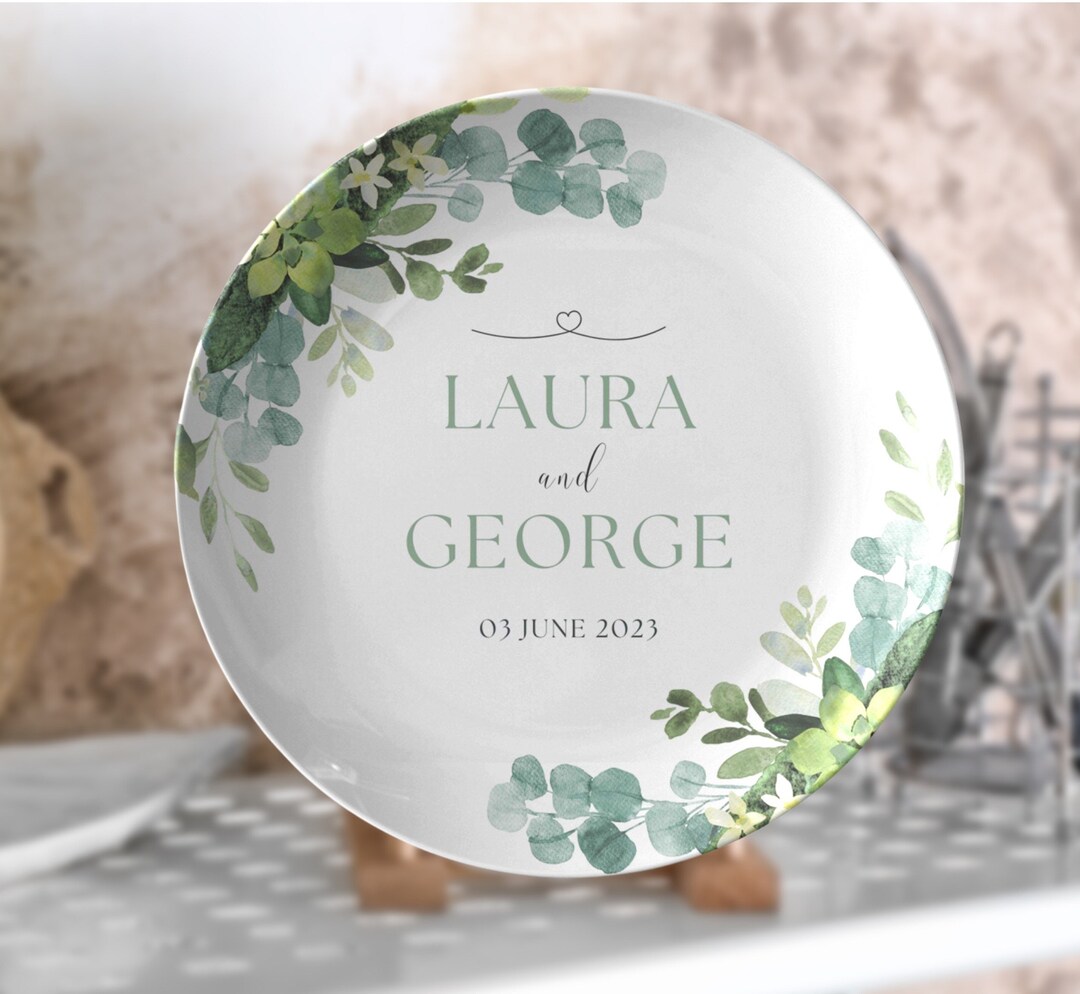 Personalized Wedding Plate Mr and Mrs Personalized Name Plate ...
