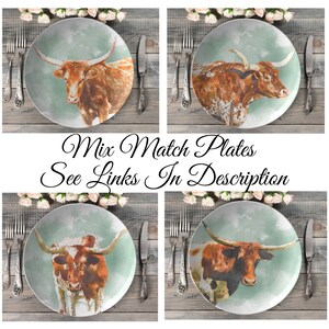 Farmhouse Longhorn Serving Platter , Farm Cow Platter , Longhorn Cattle ...