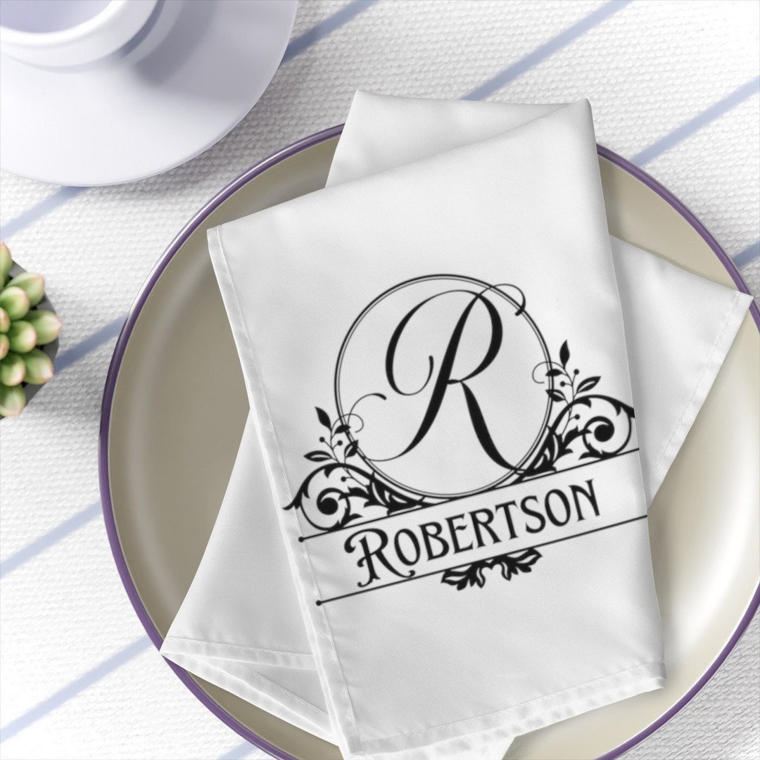 Personalized Cloth Napkins Set of 4 , Custom Monogrammed Napkins ...