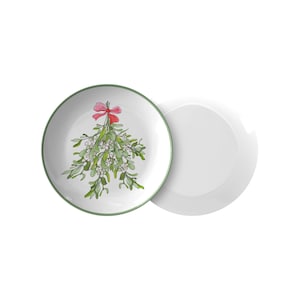 Christmas Mistletoe Plate | Christmas Dinner Plate Set | Christmas ...