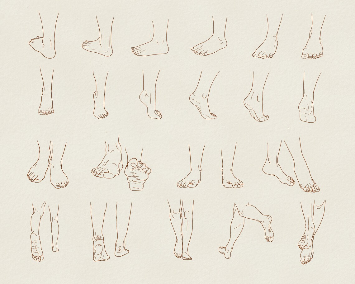 Feet Stamp Brushes Procreate - Etsy
