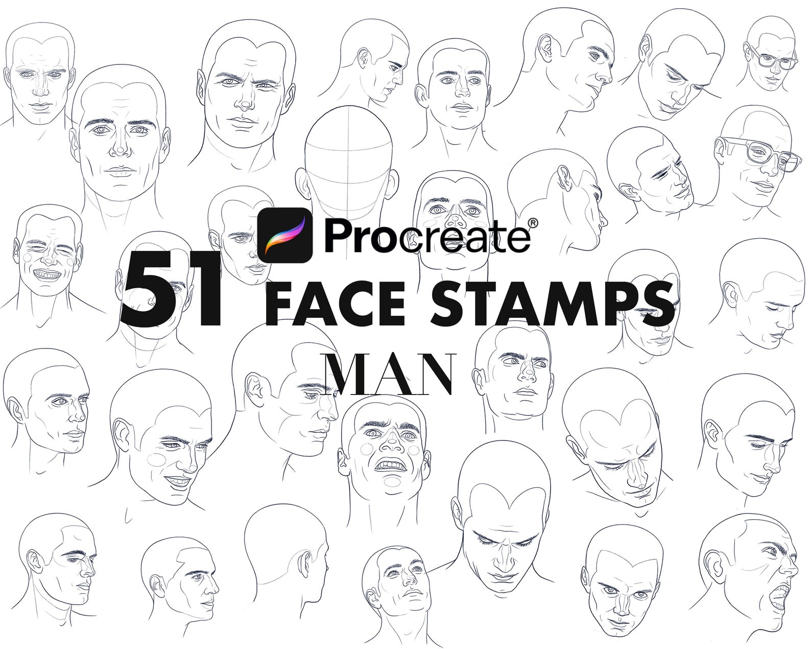 Man Face Brushes - Etsy