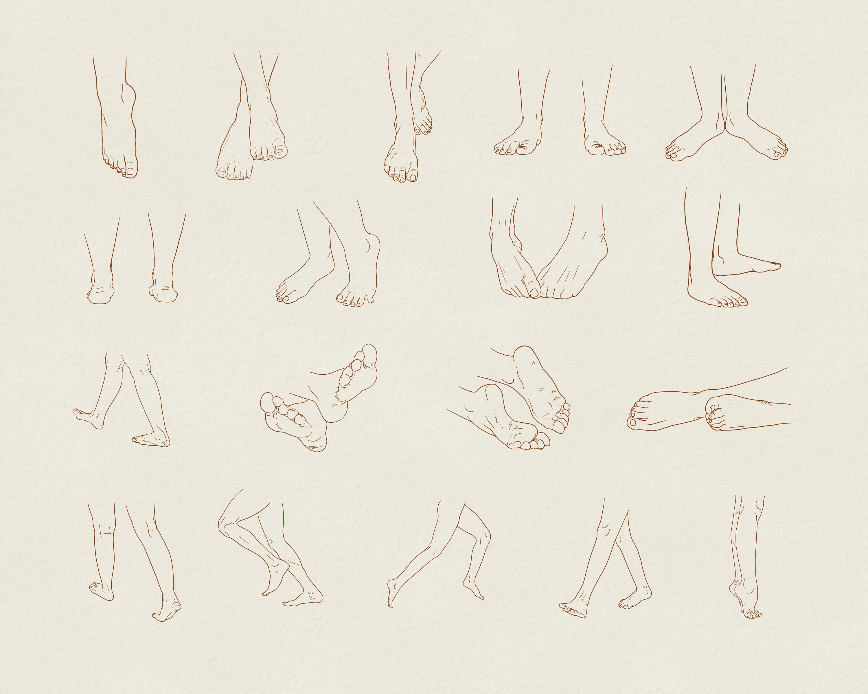 Feet Stamp Brushes Procreate - Etsy