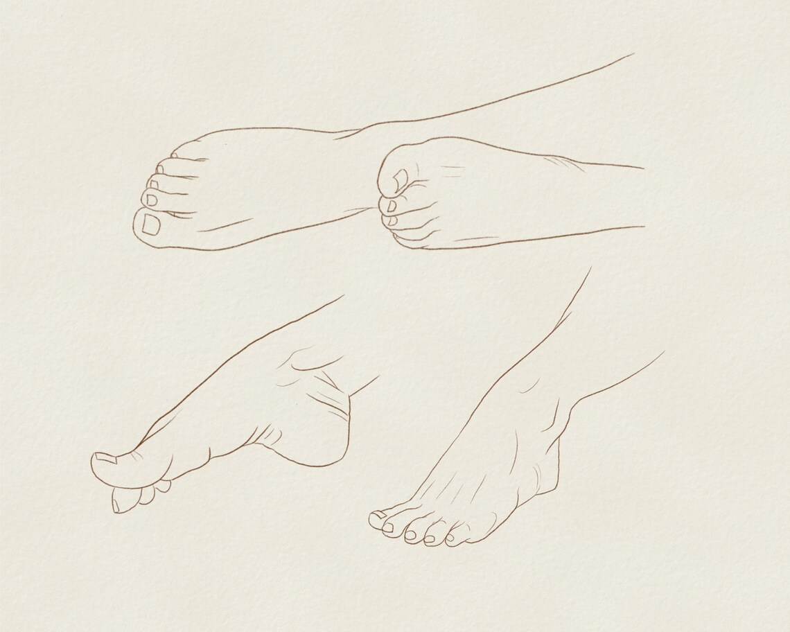 Feet Stamp Brushes Procreate - Etsy