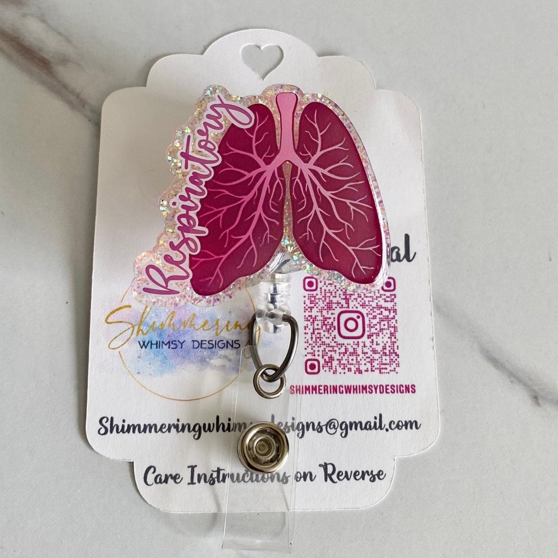 Respiratory Lungs Badge Reel for Identifications, Permanent ...