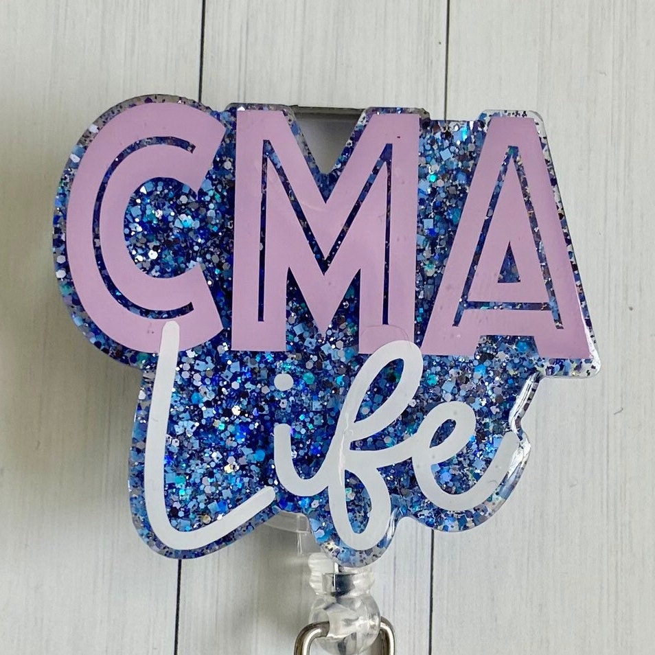 CMA Life Badge Reel for Identifications, ID Badge, Floral Badge Reel ...