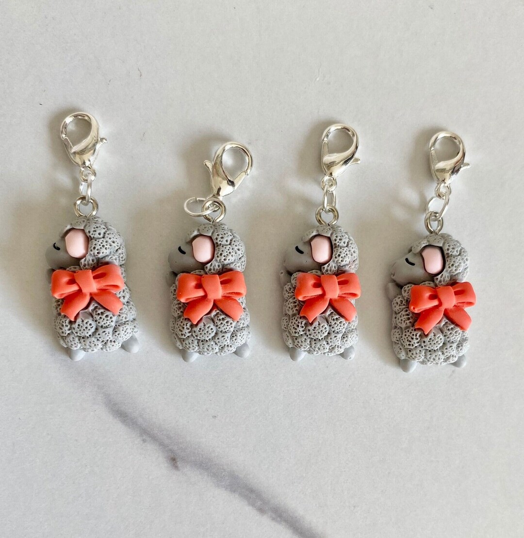 Sleeping Lamb Badge Reel Charm, Tumbler Charm, Bracelet Charm, Keychain ...