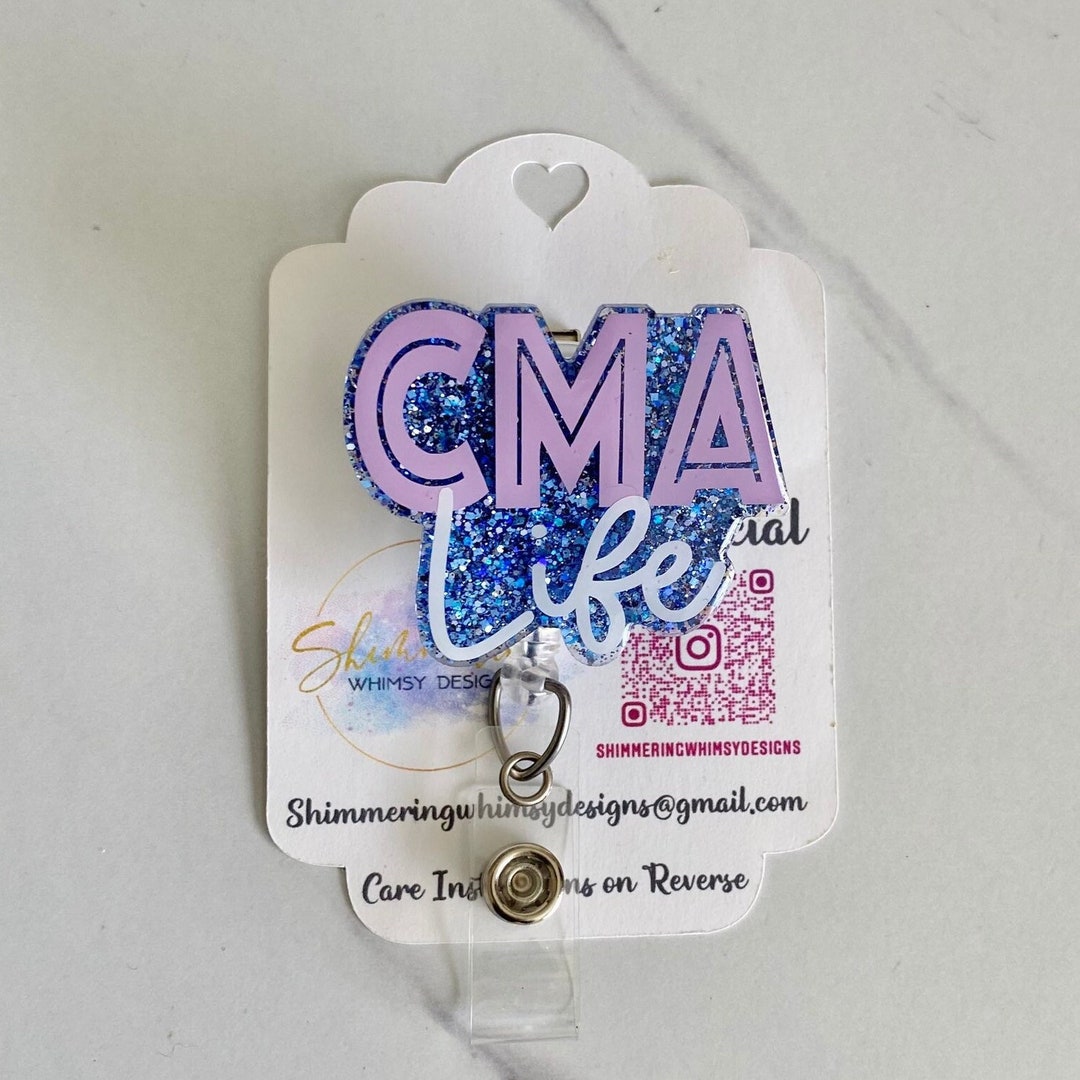 CMA Life Badge Reel for Identifications, ID Badge, Floral Badge Reel ...