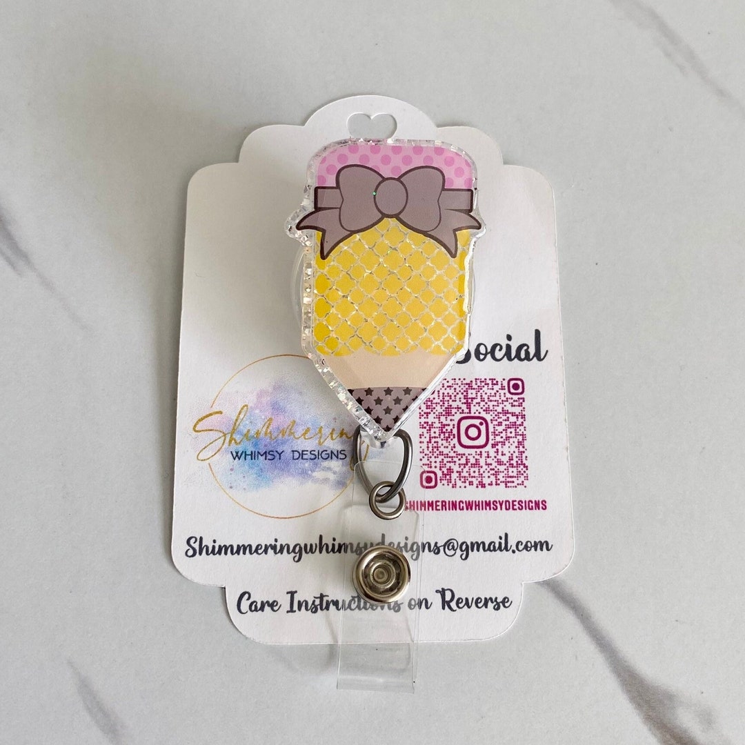 Pencil With Bow Badge Reel for Identifications, Kindness, Compassion ...