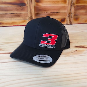 Custom Racing Number Hat, Racing Name and Number Hat, Personalized ...