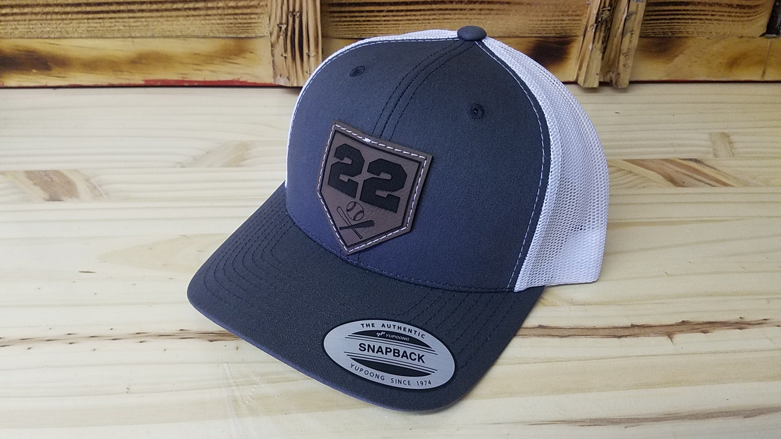 Personalized Player Number Leather Patch Hat Personalized - Etsy