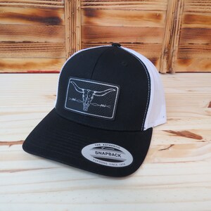 Cow Skull and Barbed Wire Leather Patch Hat, Ranch Hat, Trendy Country ...