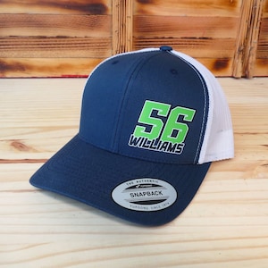 Custom Racing Number Hat, Racing Name and Number Hat, Personalized ...