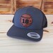 Personalized Player Name and Number Baseball Leather Patch Hat ...