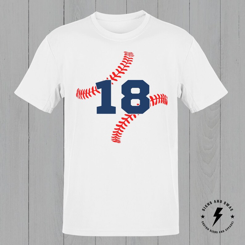 Personalized Baseball Number Shirt, Player Number Baseball T-shirt ...