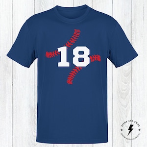 Personalized Baseball Number Shirt, Player Number Baseball T-shirt ...