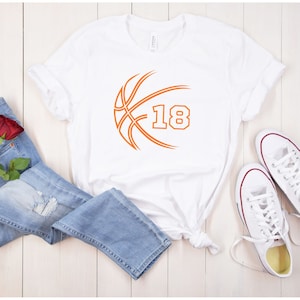 Personalized Number Basketball Shirt, Player Number Basketball T-shirt ...