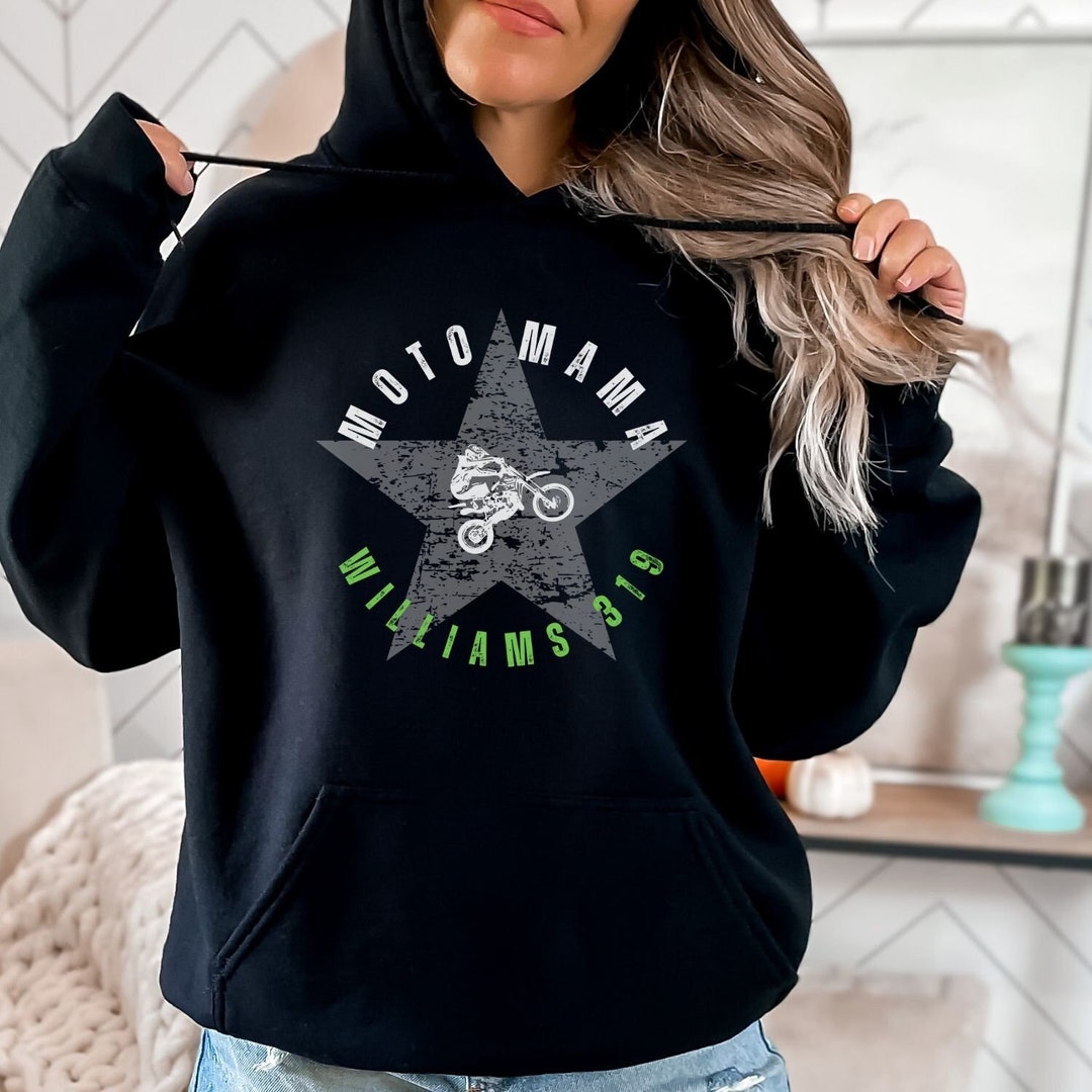 Personalized Moto Mama Hoodie, Moto Mama Crewneck Sweatshirt, Moto Mama ...