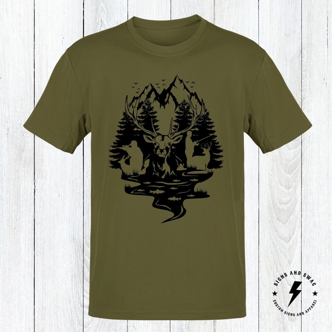 Deer Hunting Shirt, Deer Hunting T-shirt, Outdoors Deer Hunting ...