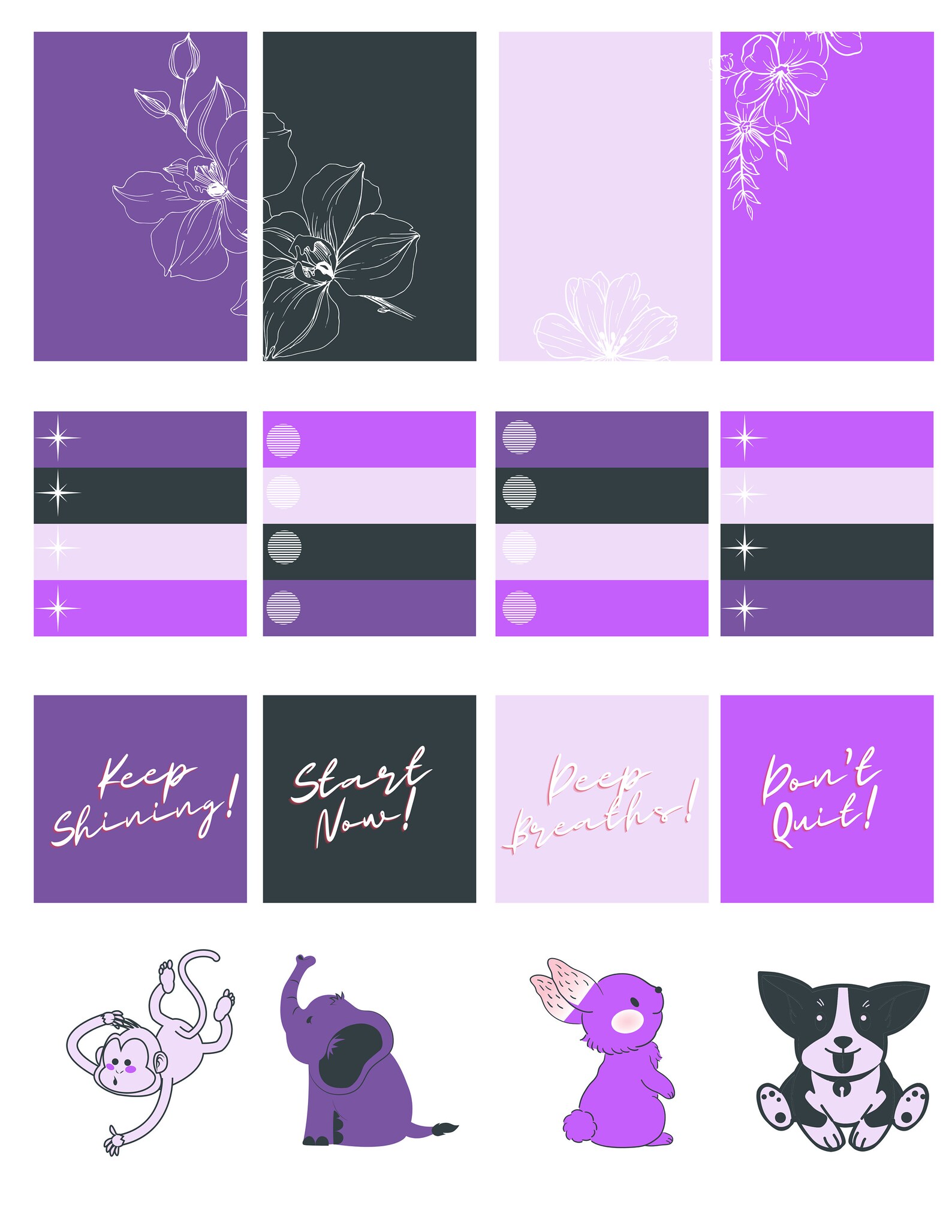 217 Purple Passion Stickers I Digital Stickers Goodnotes I Digital ...