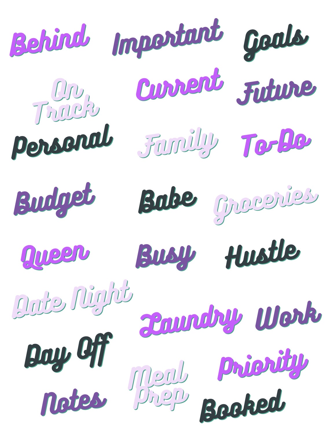 217 Purple Passion Stickers I Digital Stickers Goodnotes I Digital ...
