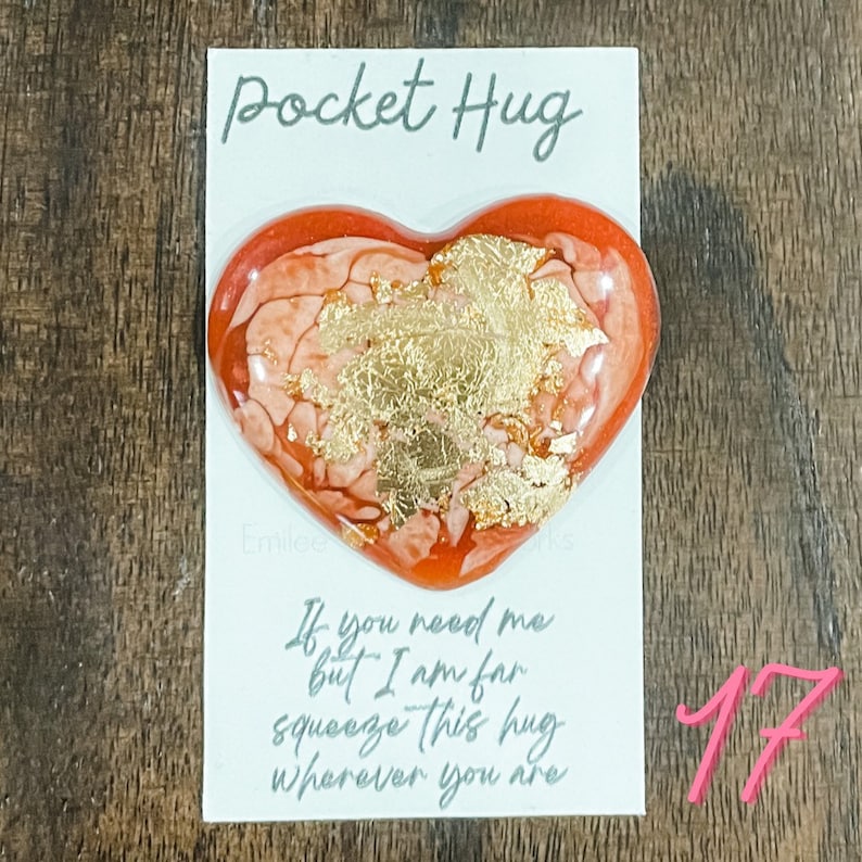 Pocket Hug Resin Hearts - Etsy