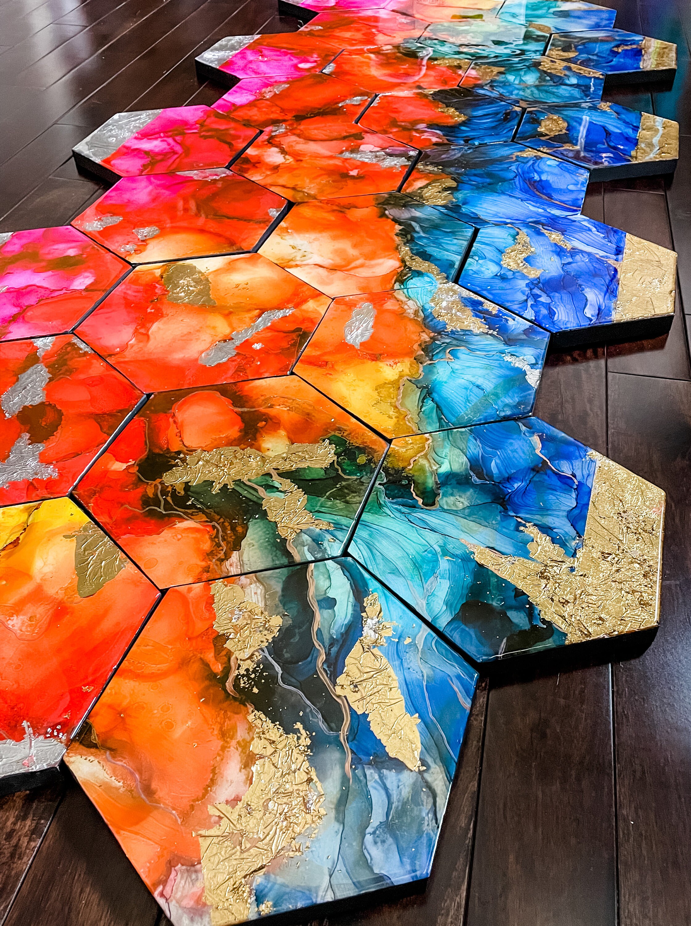 Rainbow Hex Painting 20 - Etsy