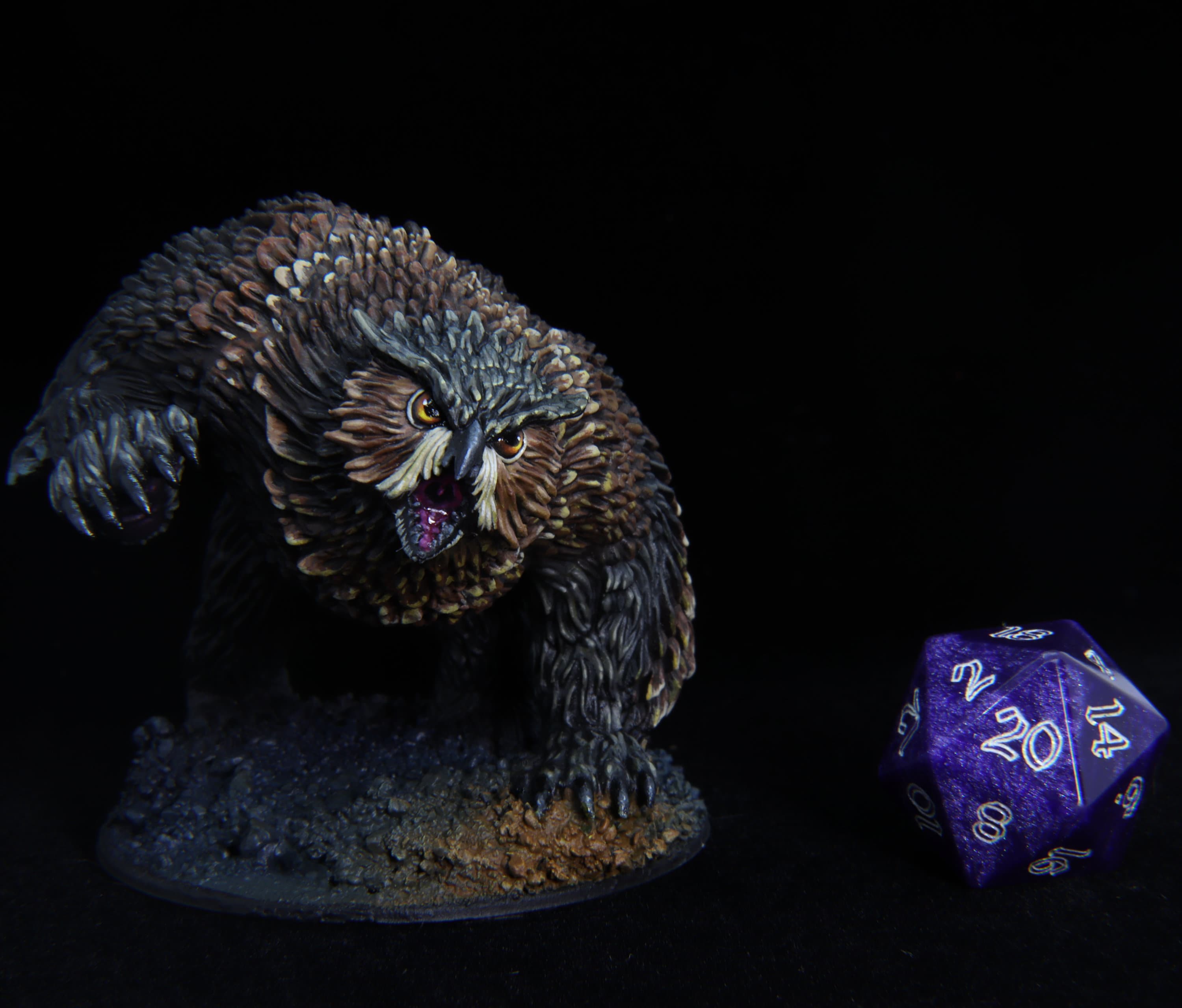 Owlbear at Campfire Hand Painted Tabletop Miniature Dungeons and ...