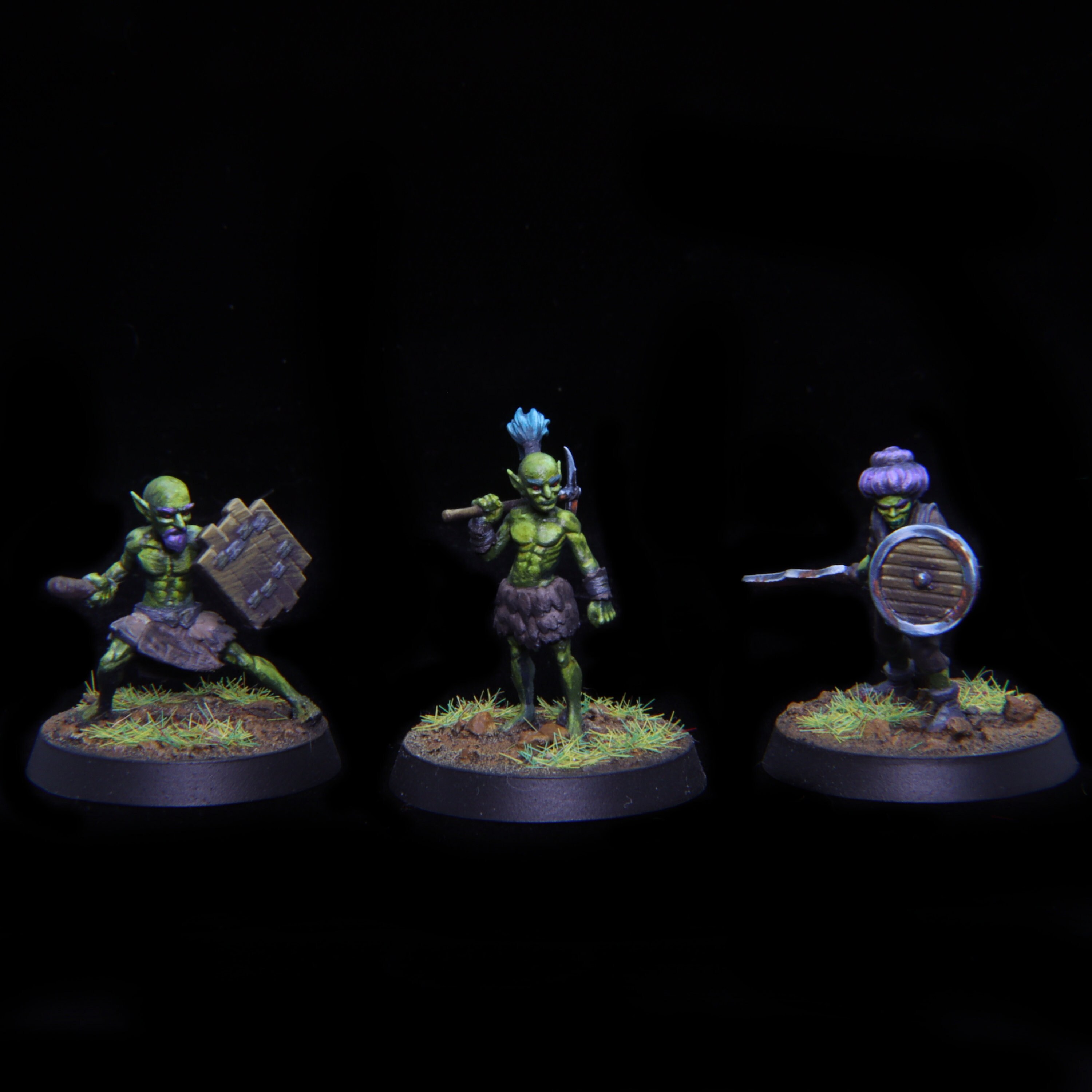 Mob of Goblins 10 Minis Hand Painted One-of-a-kind Tabletop Miniature ...