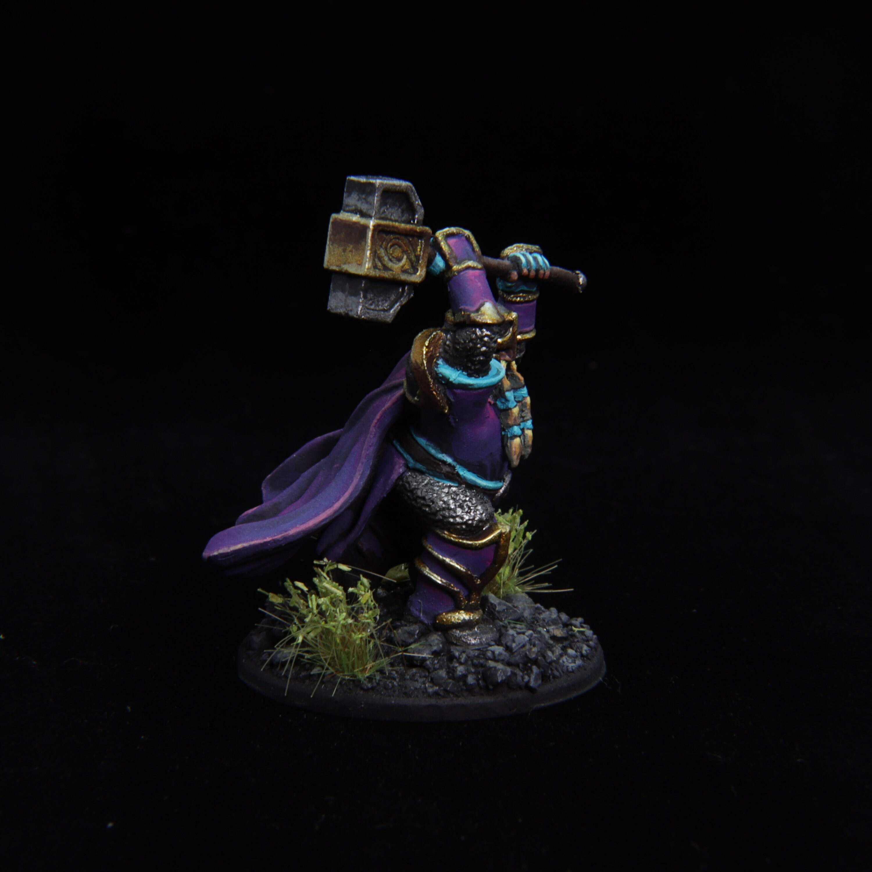 Hand Painted Dwarf Paladin Miniature: Vaporwave D&D RPG Figure - Etsy