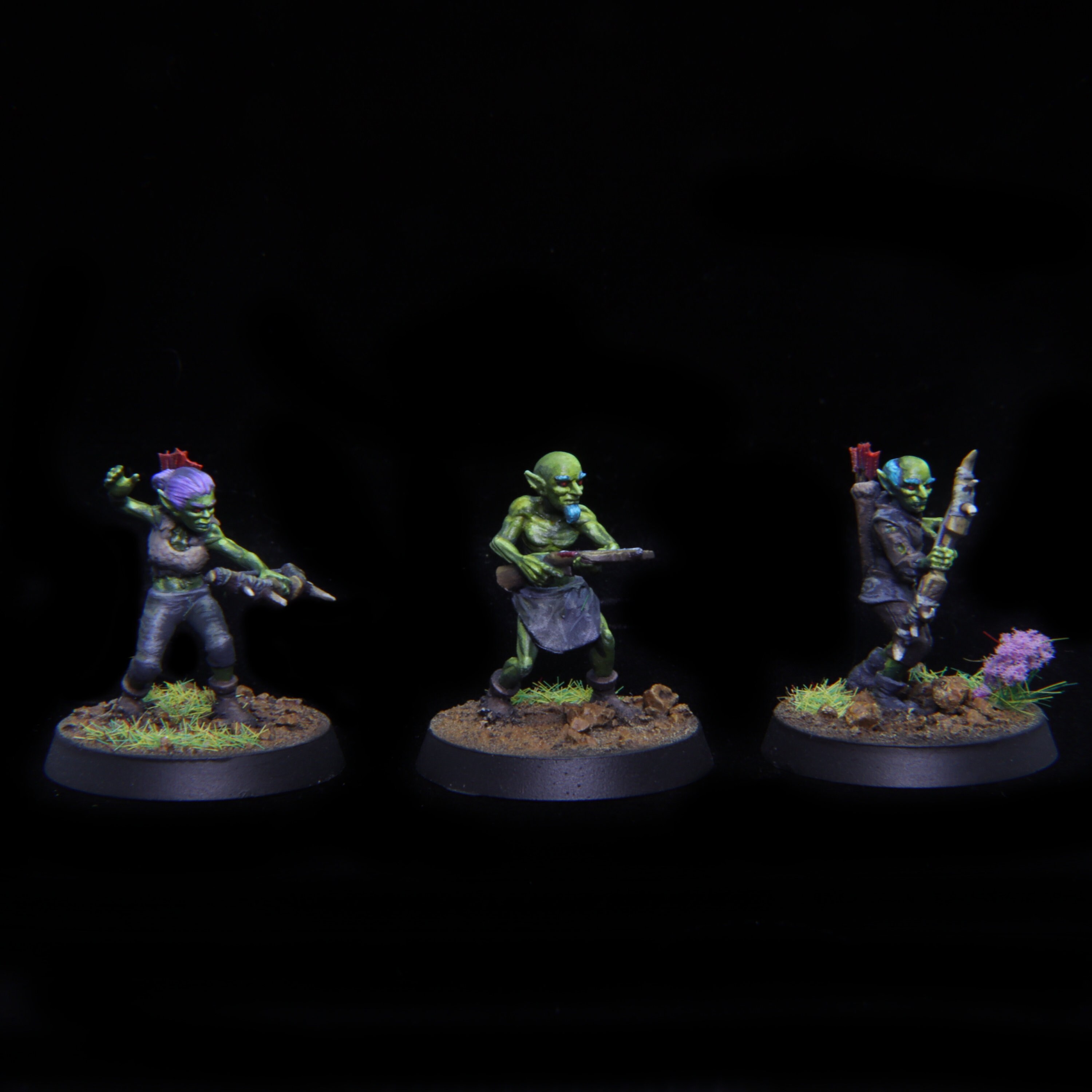 Mob of Goblins 10 Minis Hand Painted One-of-a-kind Tabletop Miniature ...